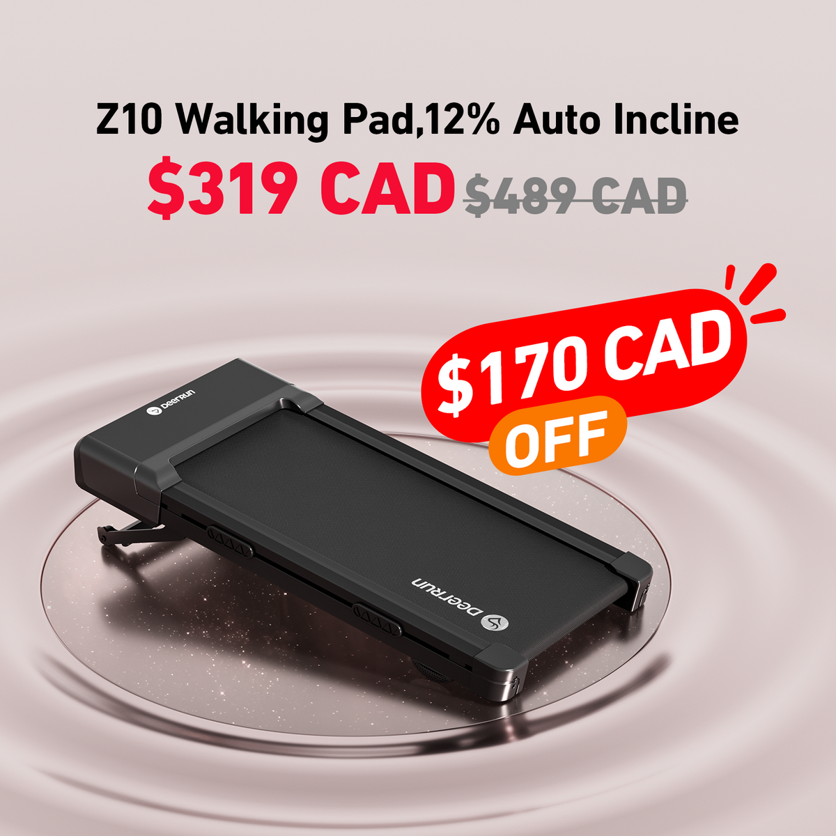 DeerRun Q1 Classic Pro Walking Pad 300Lbs Capacity & 39.4'' Longer Run